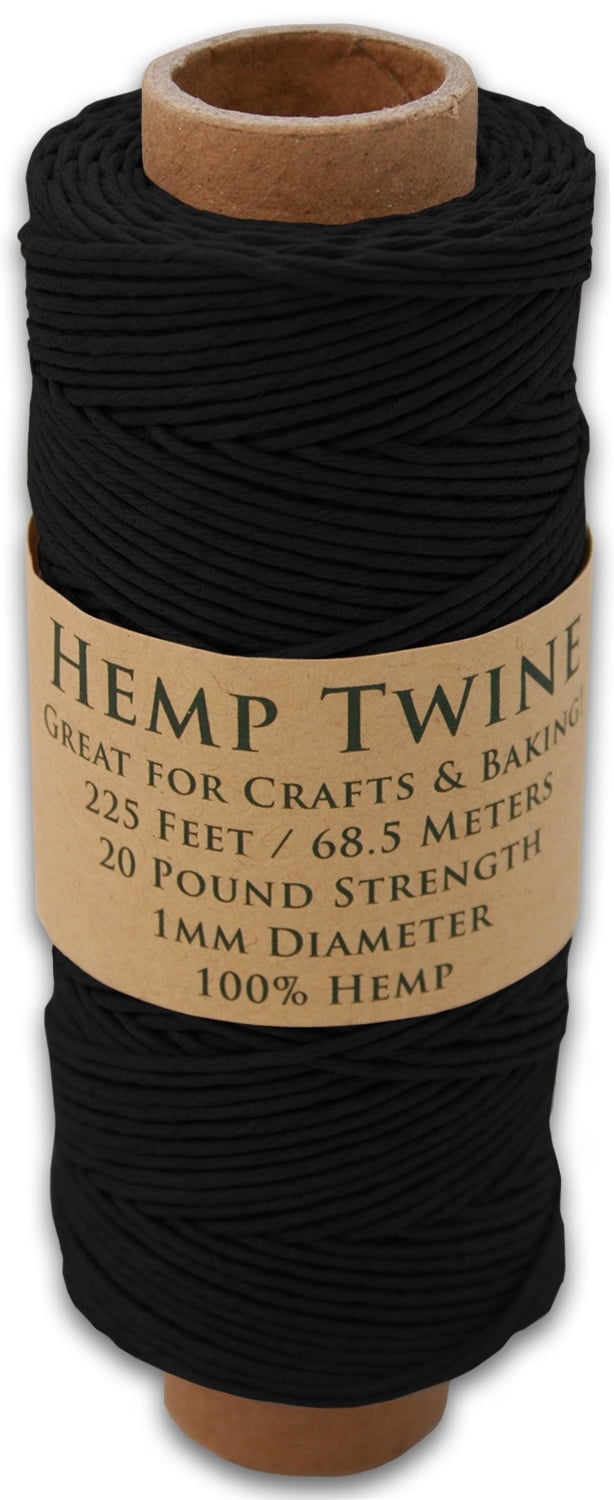 Hemptopia Black Hemp Twine Spool, 225 Feet, for Arts & Crafts - Walmart.com