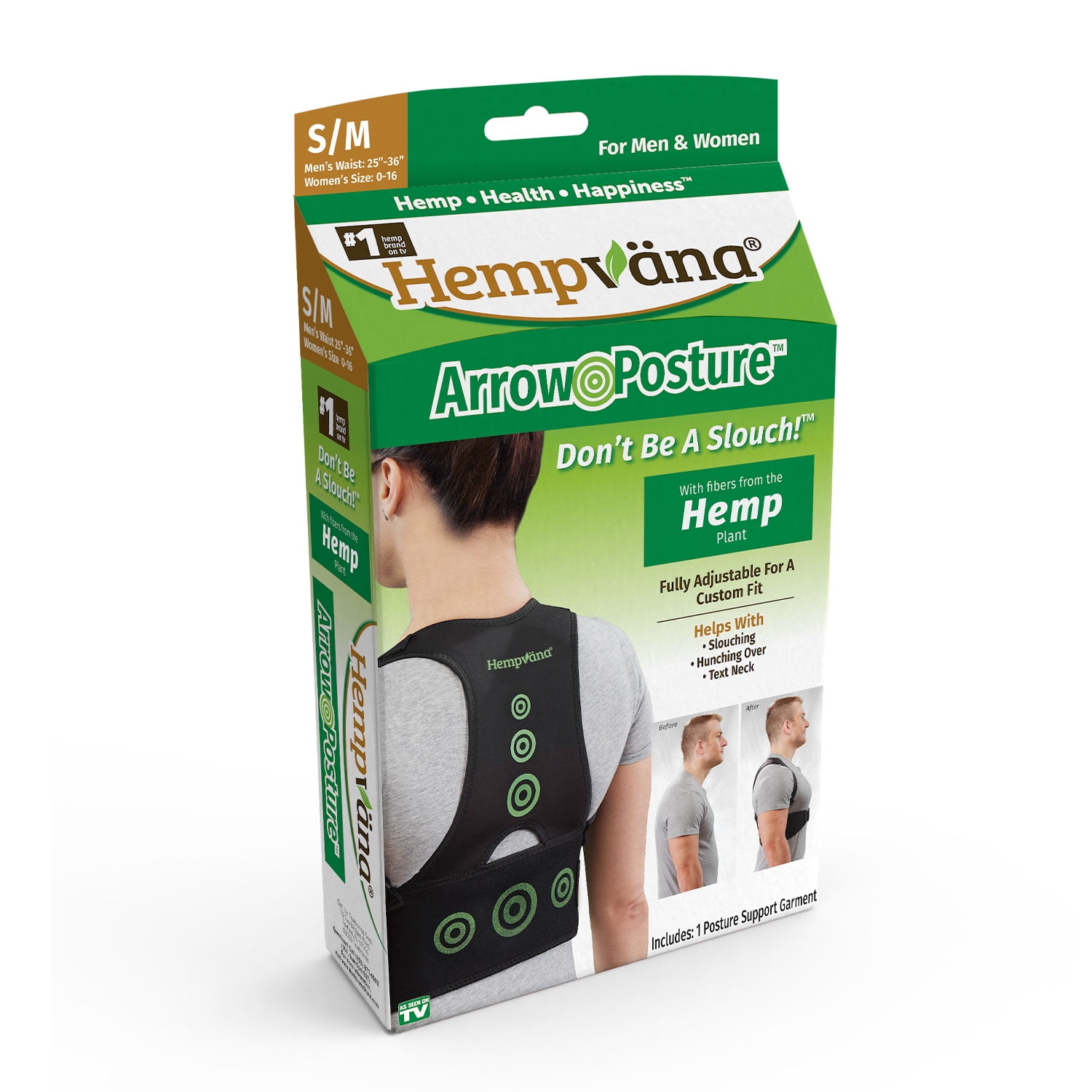 Hempvana Arrow Posture - Fully Adjustable Posture Support & Posture ...