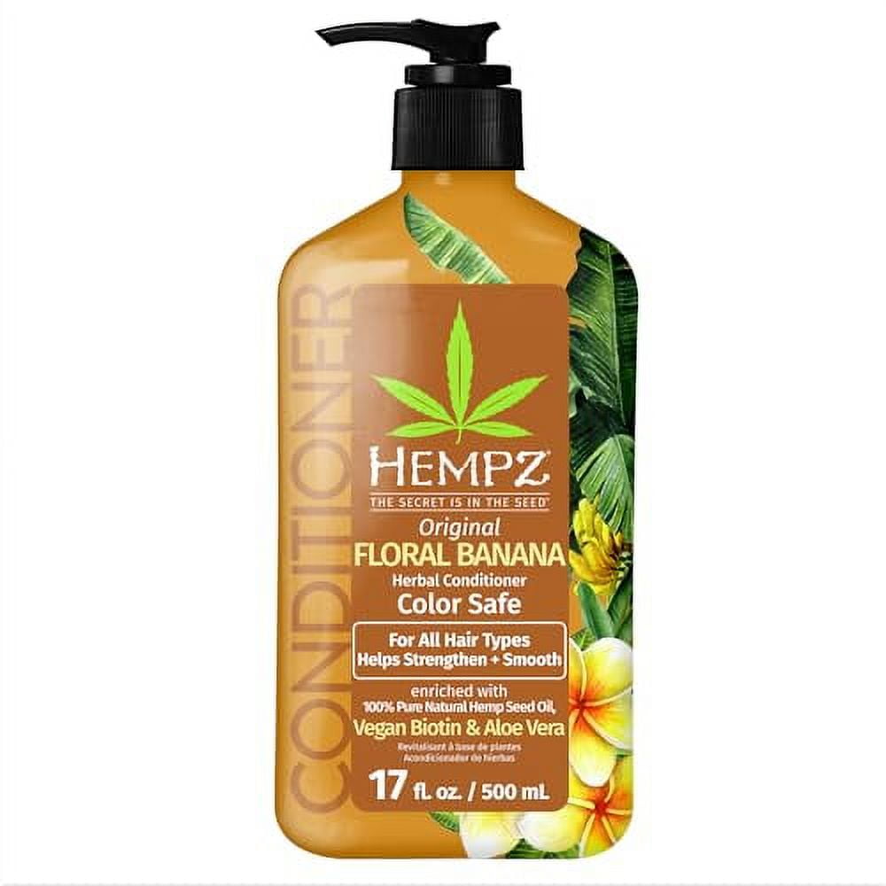 Hempz Biotin Conditioner - Original Light Floral & Banana - For Growth ...