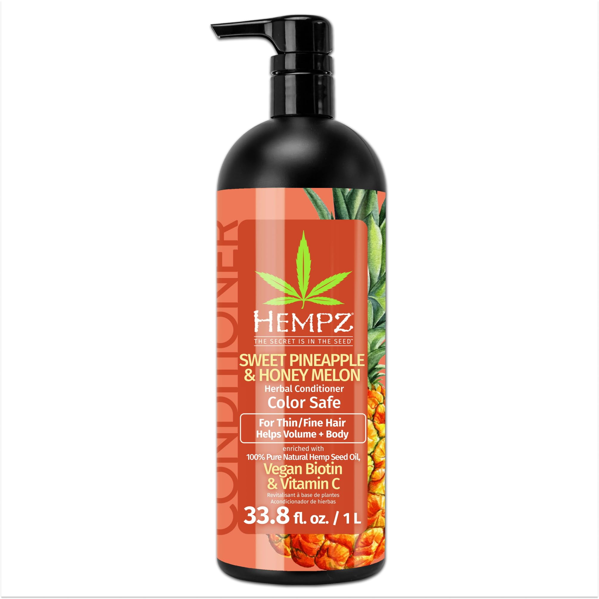Hempz Biotin Conditioner - Sweet Pineapple & Honey Melon - For Thin ...