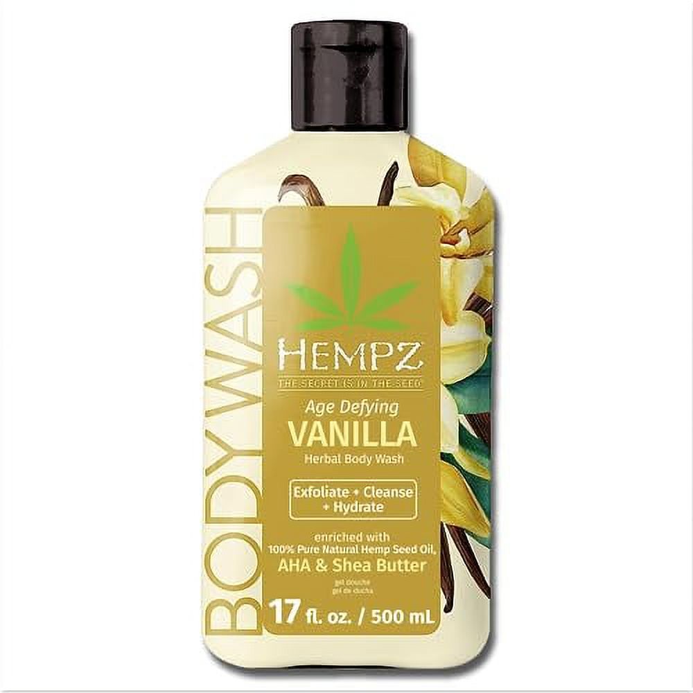 Hempz Body Wash Age Defying - Vanilla & Musk - Hydrating for Sensitive ...