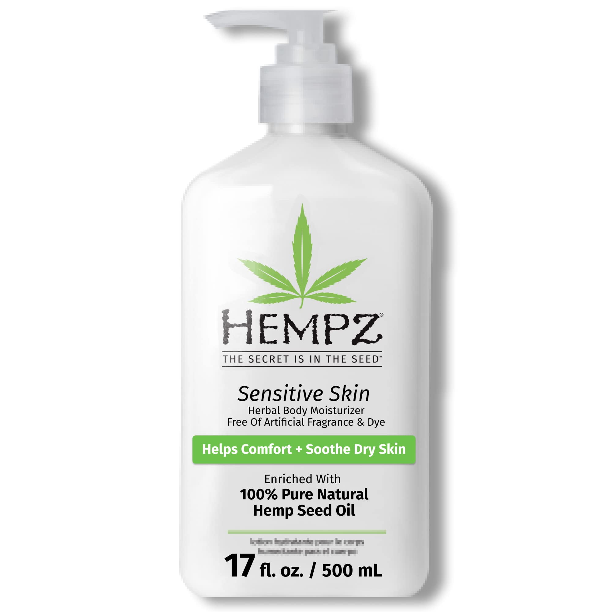 Hempz Sensitive Skin Herbal Moisturizer: Soothing Lotion with Oatmeal ...