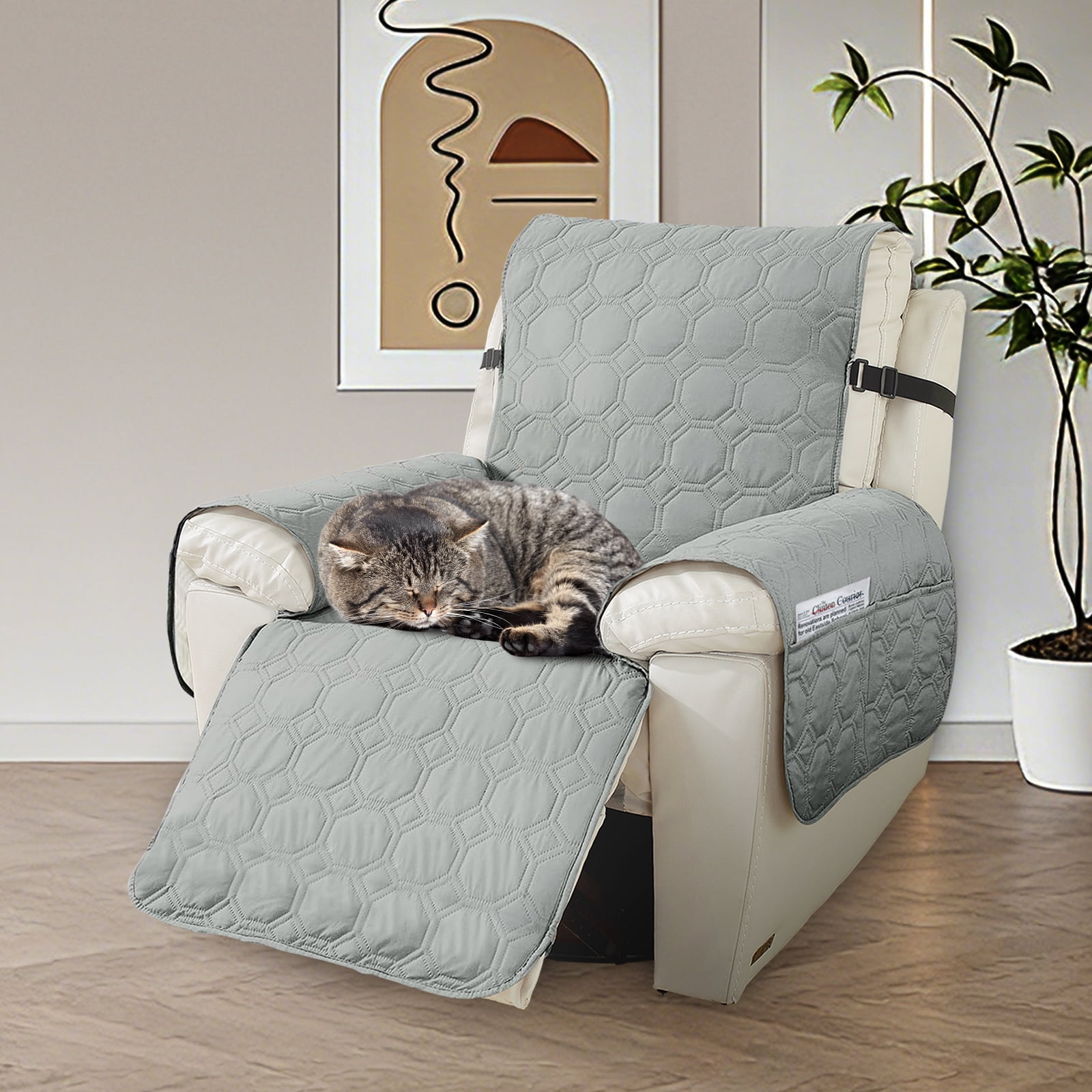 Hemvt 100% Waterproof Recliner Chair Cover with Pocket, Non-Slip ...
