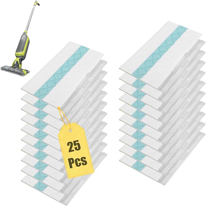 Hemvt 25 Pack Disposable Replacement Vacmop Pad for Shark VM252 VM251 ...