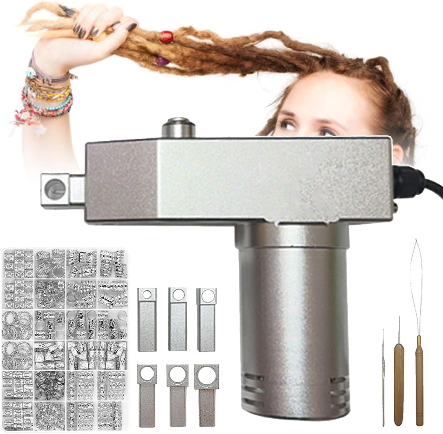Hemvt Electric Loc Machine for Dreadlocks, Handheld Instant Dreadlock ...