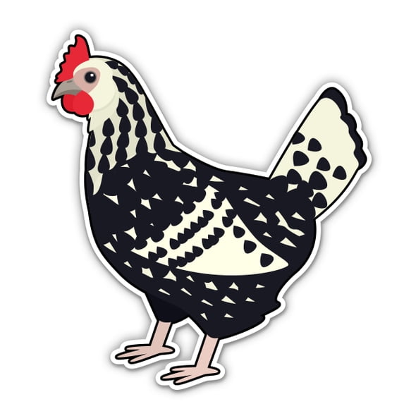 Hen Chicken Backyard Country Farm - 3" Vinyl Sticker - For Car Laptop ...