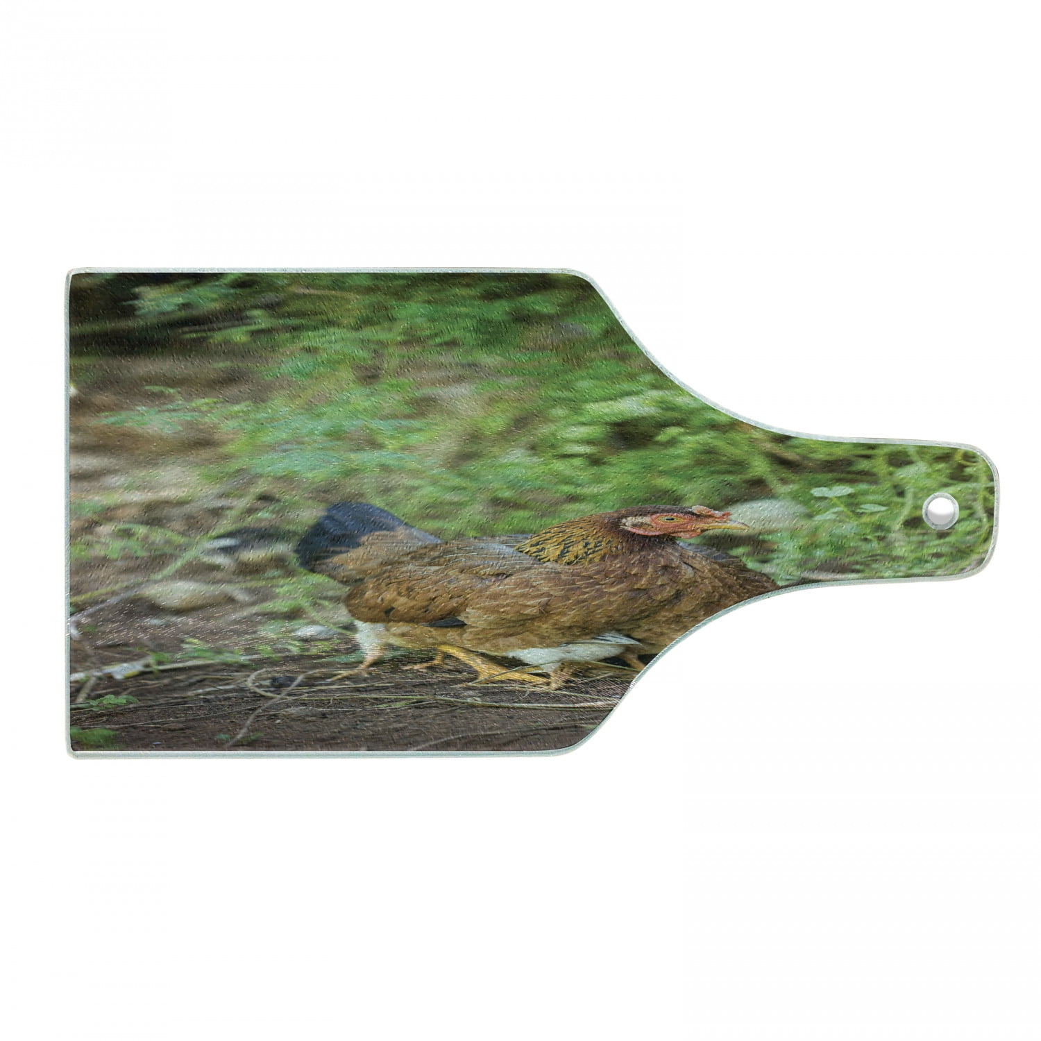 Hen and Chicks Cutting Board, Domestic Animal Mother Chicken on Her ...