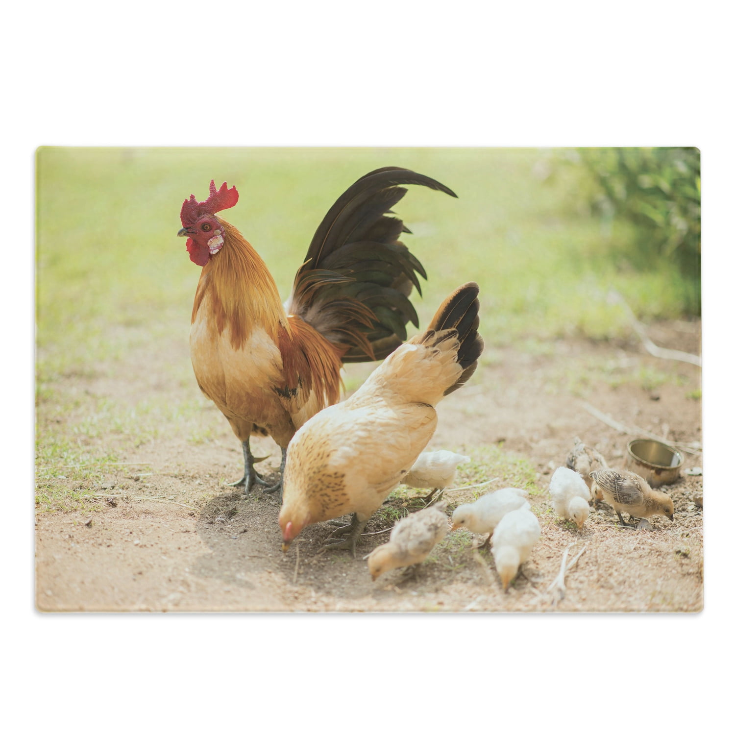 Hen and Chicks Cutting Board, Farm Life Animal Themed Photo of Chicken ...