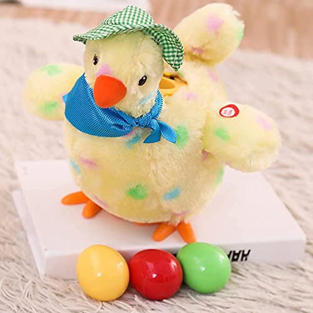 Hen Laying Eggs Toy, Mama Hen Interactive Stuffed Animal, Electric ...