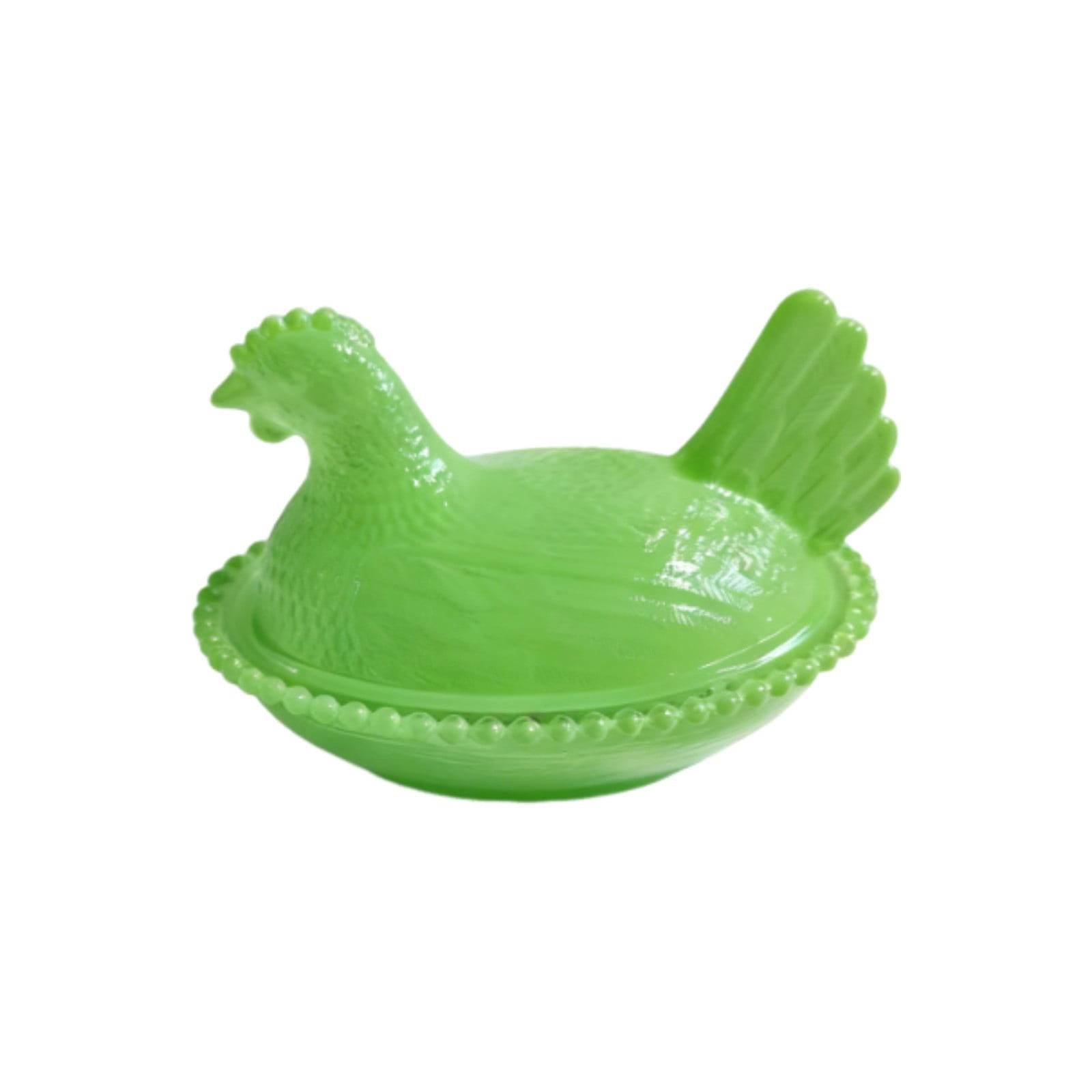 Hen on Nest Glass Dish, Crystal Glasses Candy Dish with Lid Hen-Shaped ...