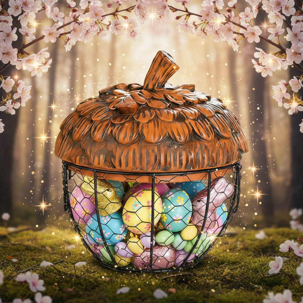 Hen-Shaped Egg Storage Basket with Wire Mesh, Artistic Resin Chicken ...