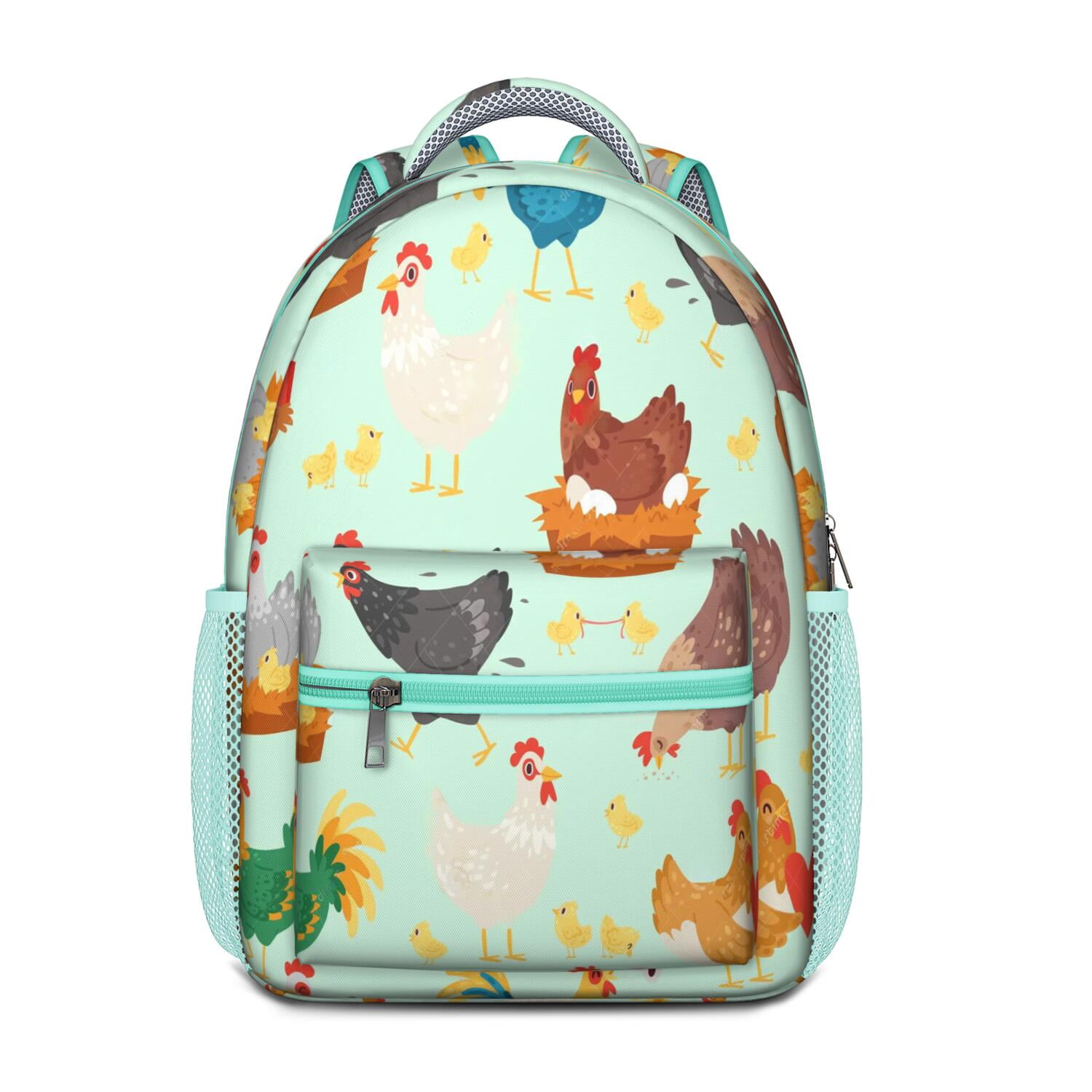 Hen and Heart Country Theme Bookbag - Waterproof Durable Backpack with ...