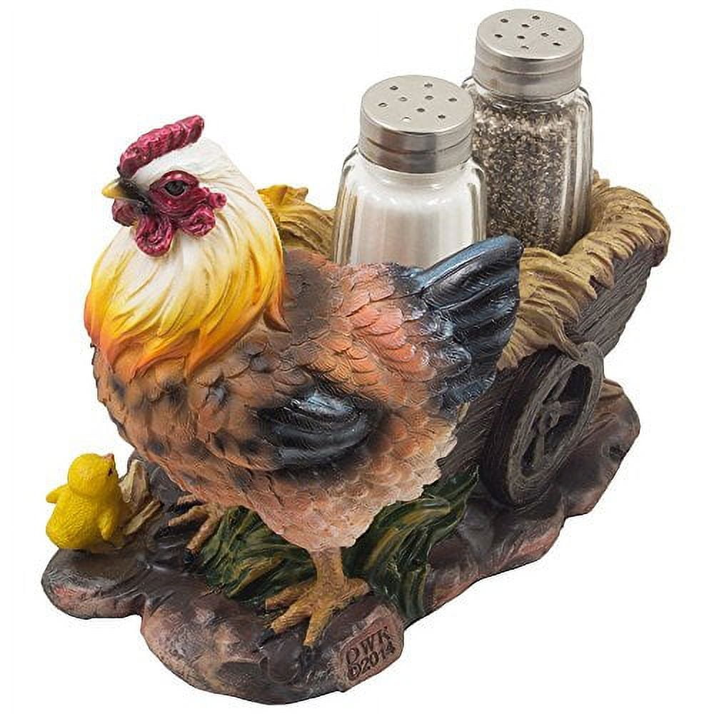 Hen with Chicks Salt and Pepper Shaker Holder Figurine - Walmart.com