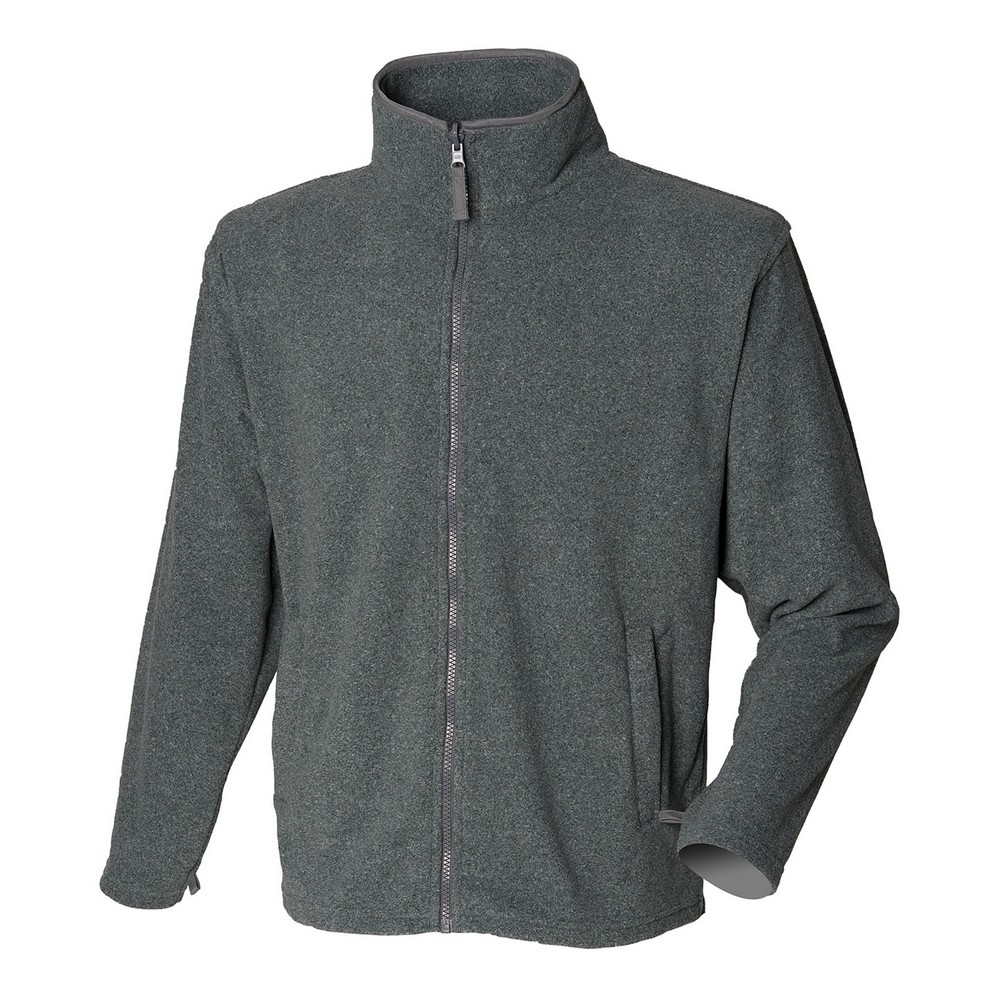 Henbury Mens Plain Fleece Jacket - Walmart.com