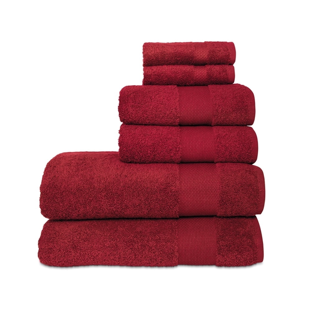 Hencely 6-Piece Bath Towel Set - 2 Bath Towels, 2 Hand Towels, 2 ...