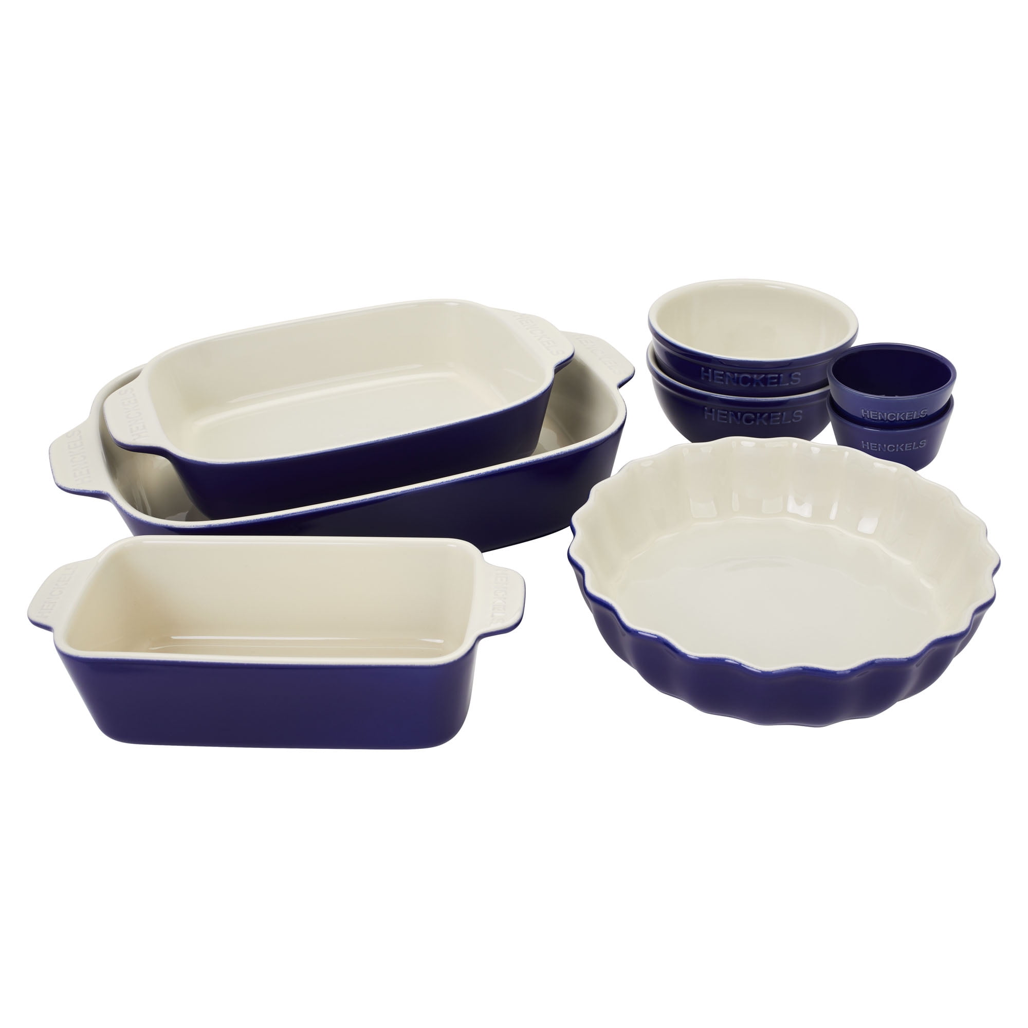 Henckels Stoneware Cooking 8-pc Mixed Bakeware & Serving Set - Dark ...