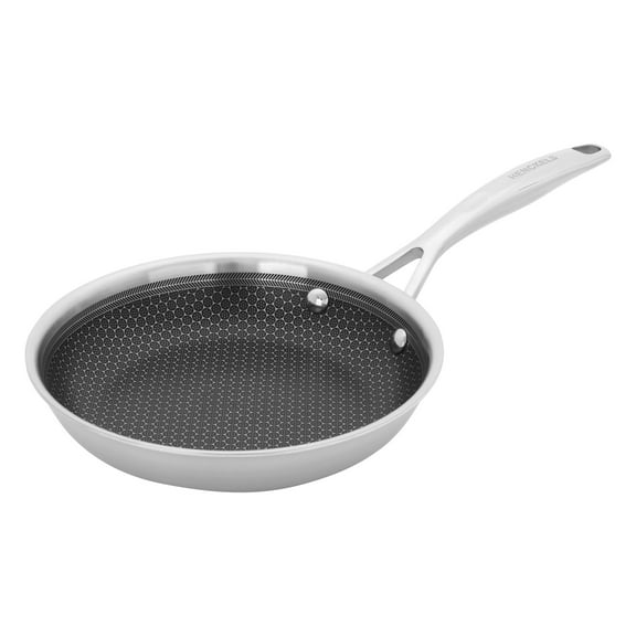 HexClad 8-inch Hybrid Stainless Steel Nonstick Frying Pan with Tempered ...