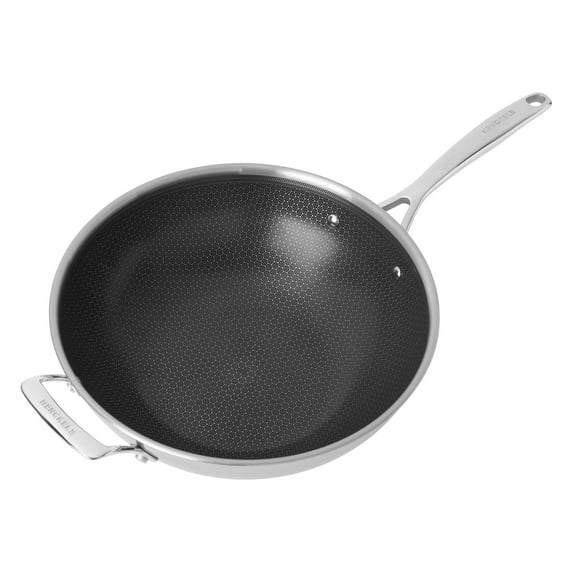 Henckels Paradigm Ceramic 12-inch Stainless Steel Dual Performance Wok ...
