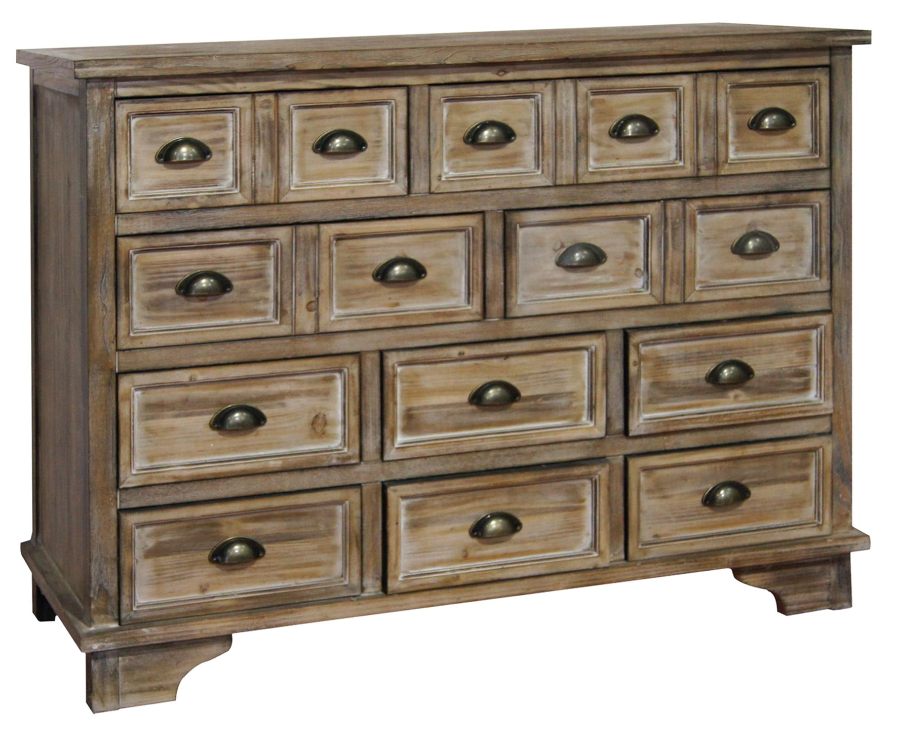 Henderson 10 Drawer Weathered Oak Chest - Walmart.com