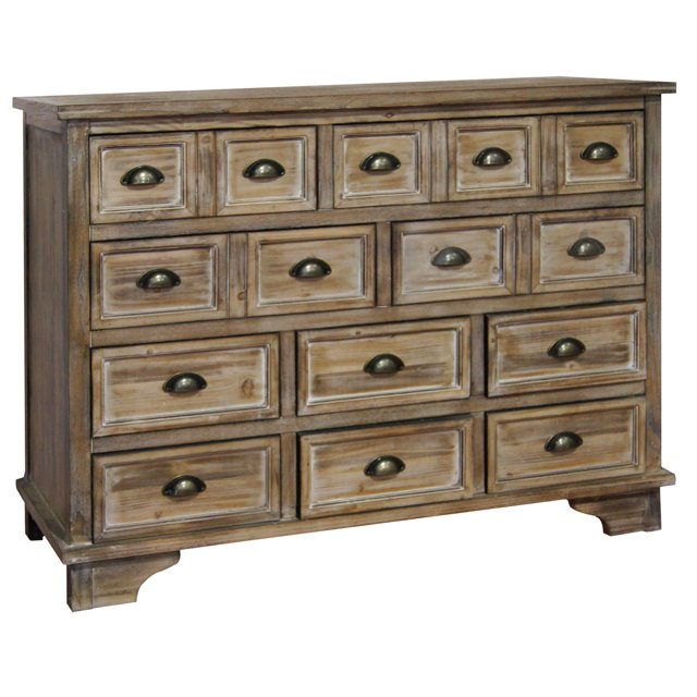 Henderson 10 Drawer Weathered Oak Chest - Walmart.com