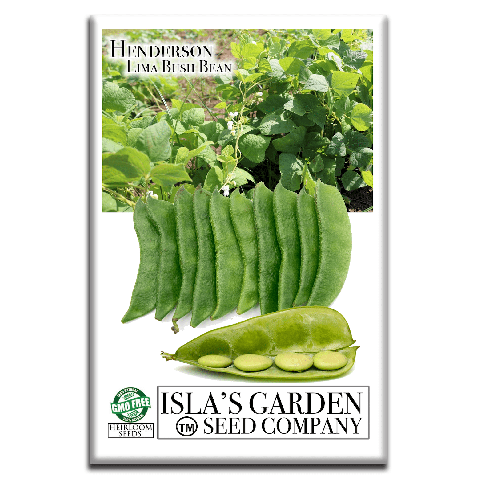Henderson Lima Bush Bean Seeds for Planting, 30+ Seeds Per Packet ...