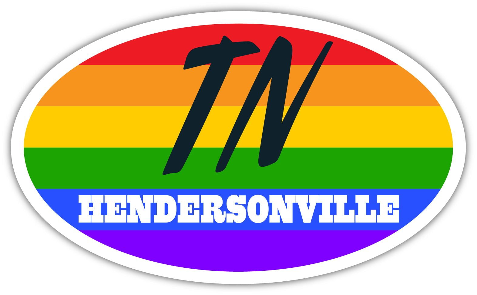 Hendersonville TN Tennessee Sumner County Rainbow Pride Flag 6 Stripes ...