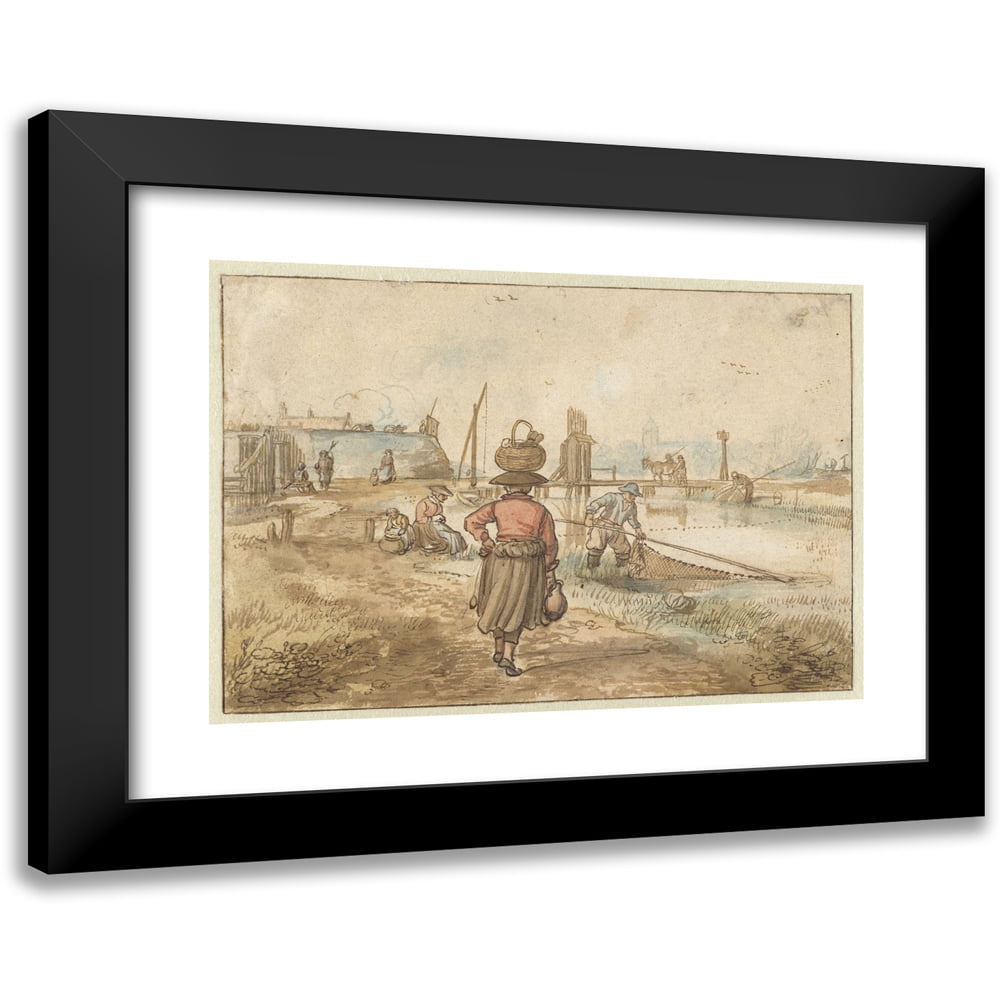 Hendrick Avercamp 24x18 Black Modern Framed Museum Art Print Titled ...