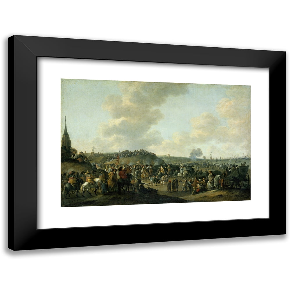 Hendrick de Meijer 14x11 Black Modern Framed Museum Art Print Titled - The Departure of Charles ...