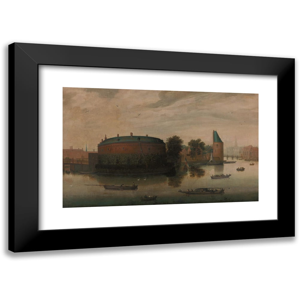Hendrik Cornelisz. Vroom 14x11 Black Modern Framed Museum Art Print Titled - View of the Binnen ...