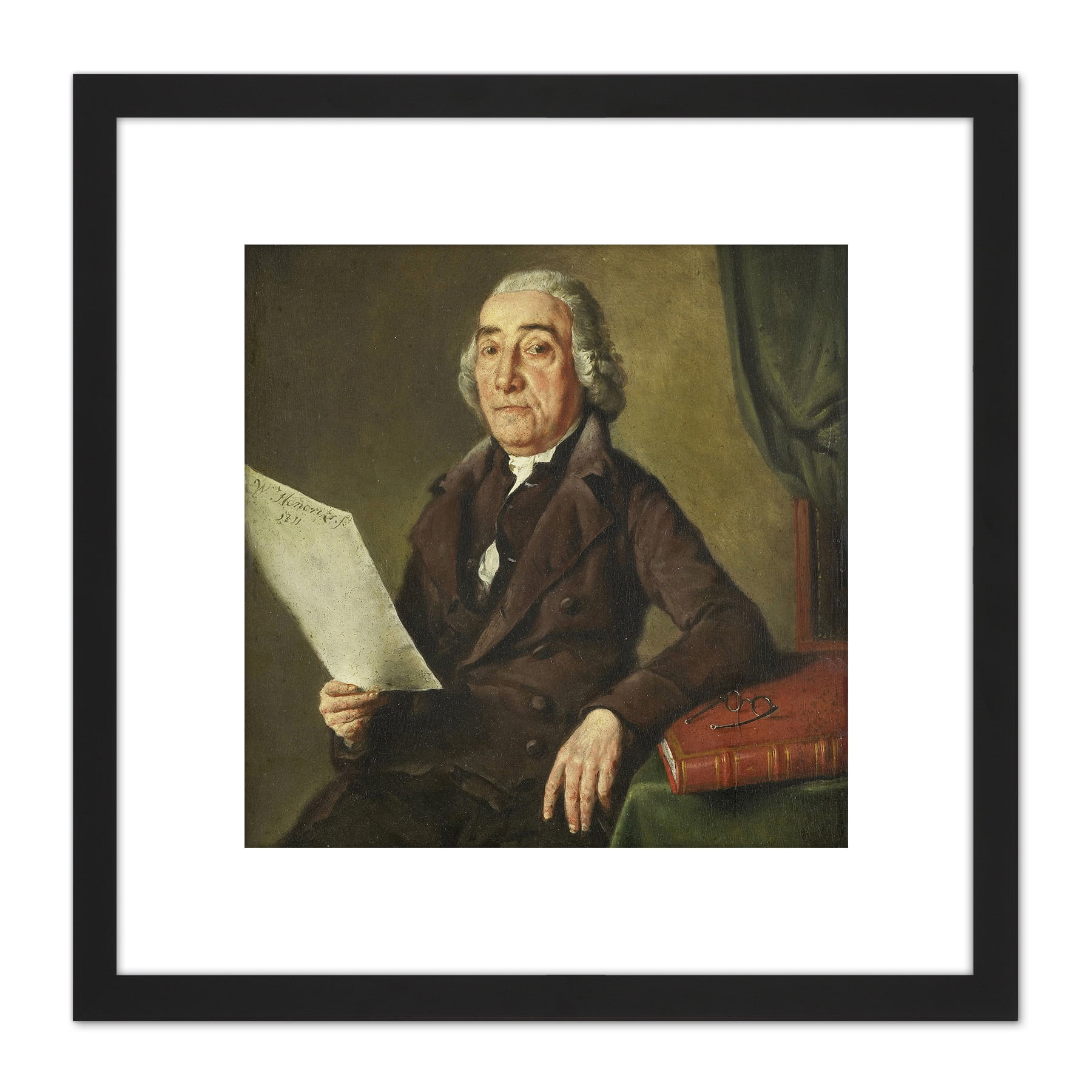 Hendriks Portrait Collector Jacob Fox 8X8 Inch Square Wooden Framed ...