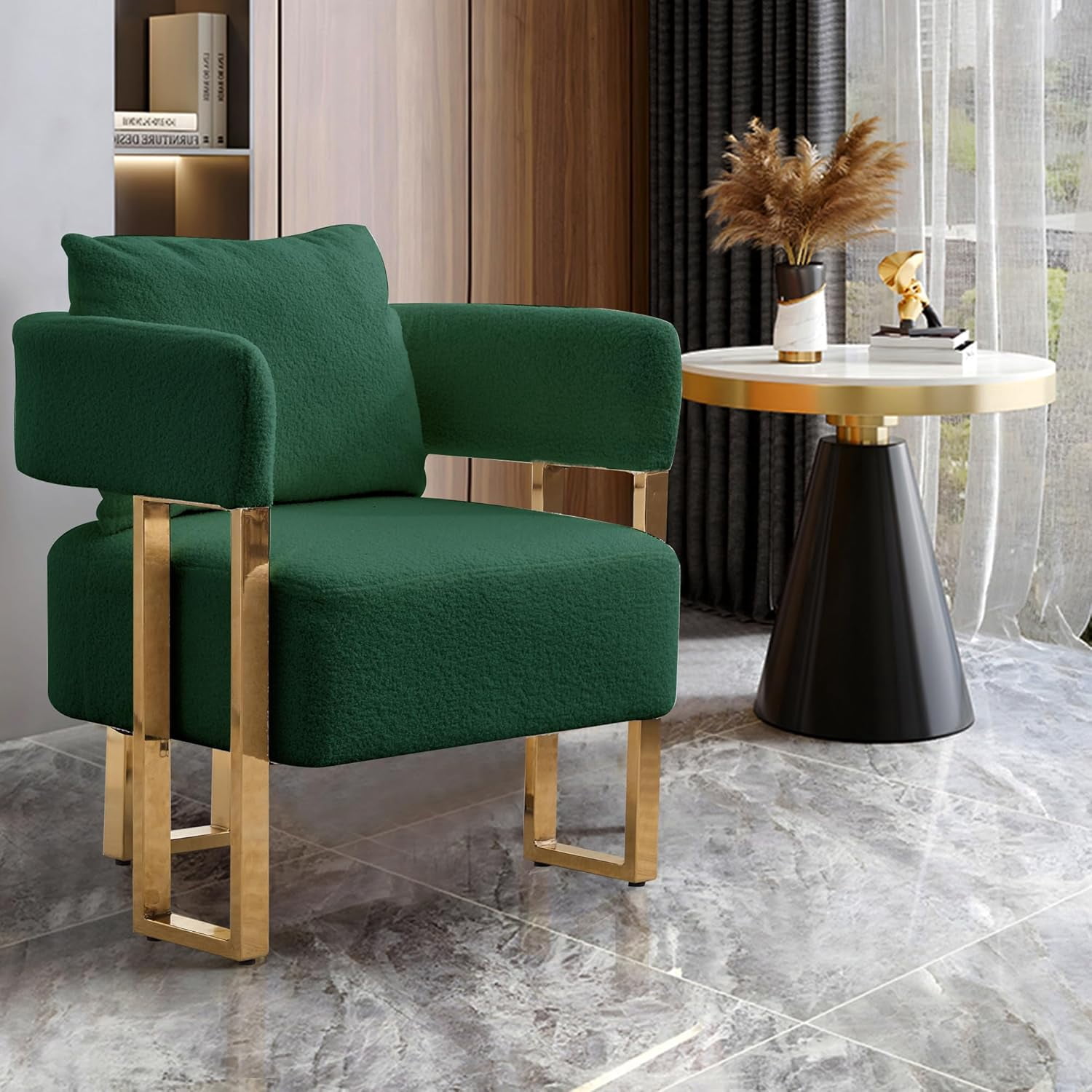 Henf Modern Accent Chair Upholstered Arm Chair Single Sofa for Living ...