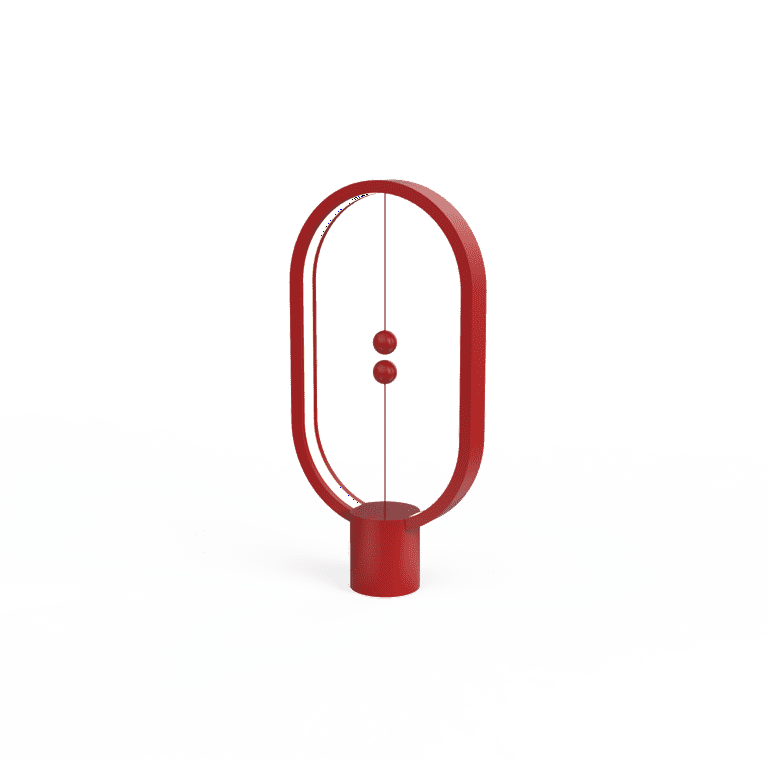 Heng Balance Lamp Ellipse Plastic USB Chargeable Red