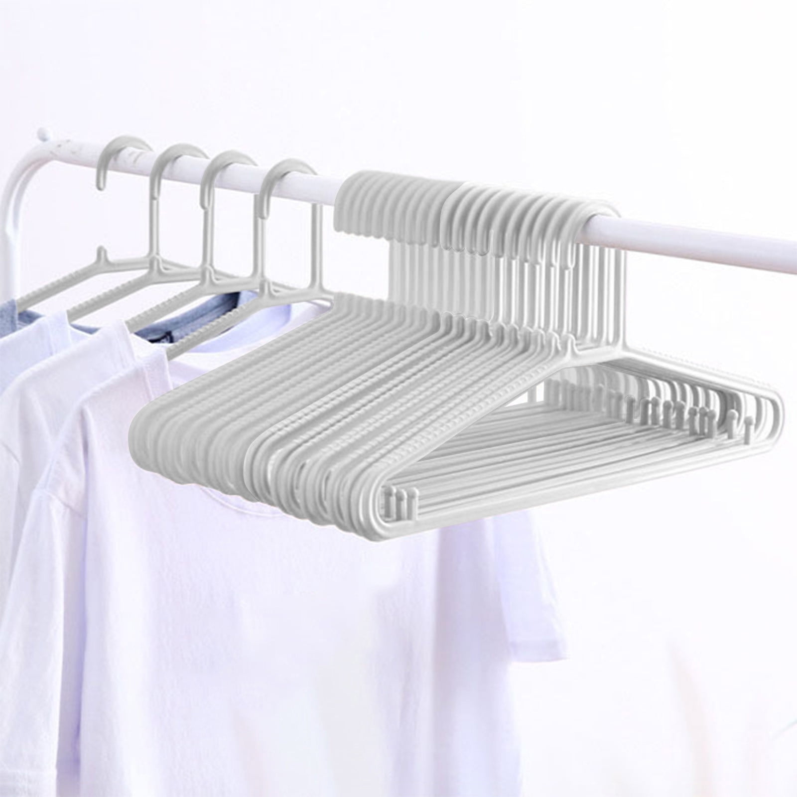 HengDidi 20-Pack Non-Slip Closet Hangers - Extra Wide Shoulder Garment ...