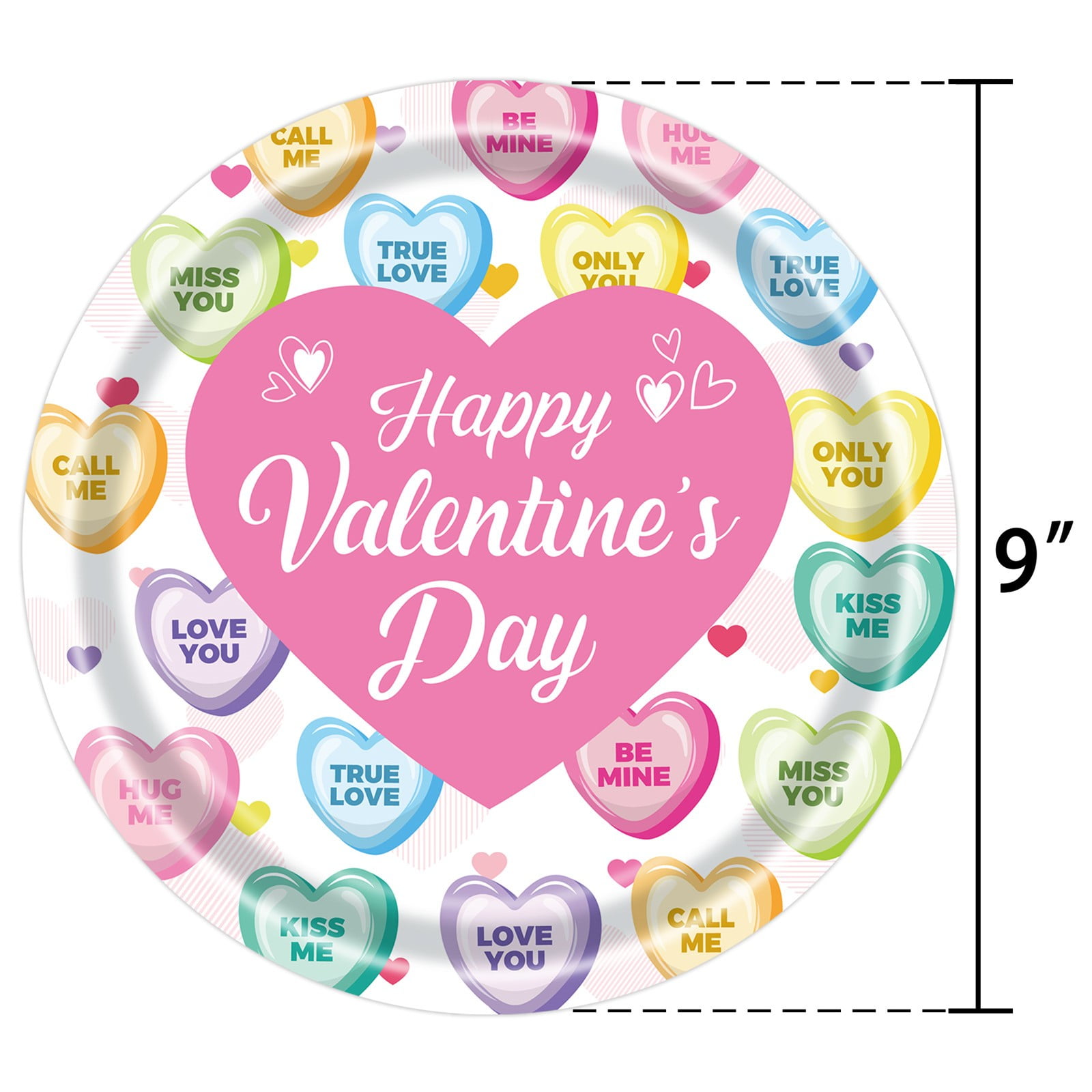 HengDidi 24pc Valentine's Day Heart-Shaped Disposable Plates, Premium ...
