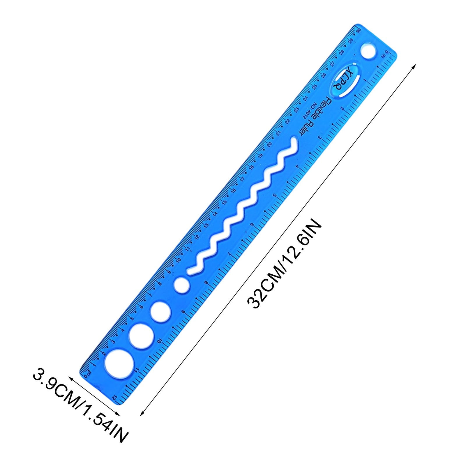 HengDidi 30cm Flexible Ruler with Dual Scales - Shatterproof Plastic ...