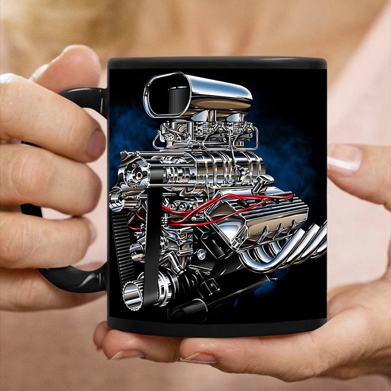 HengDidi 350ml V8 Engine Themed Ceramic Mug Cup for Car Lovers Novelty ...