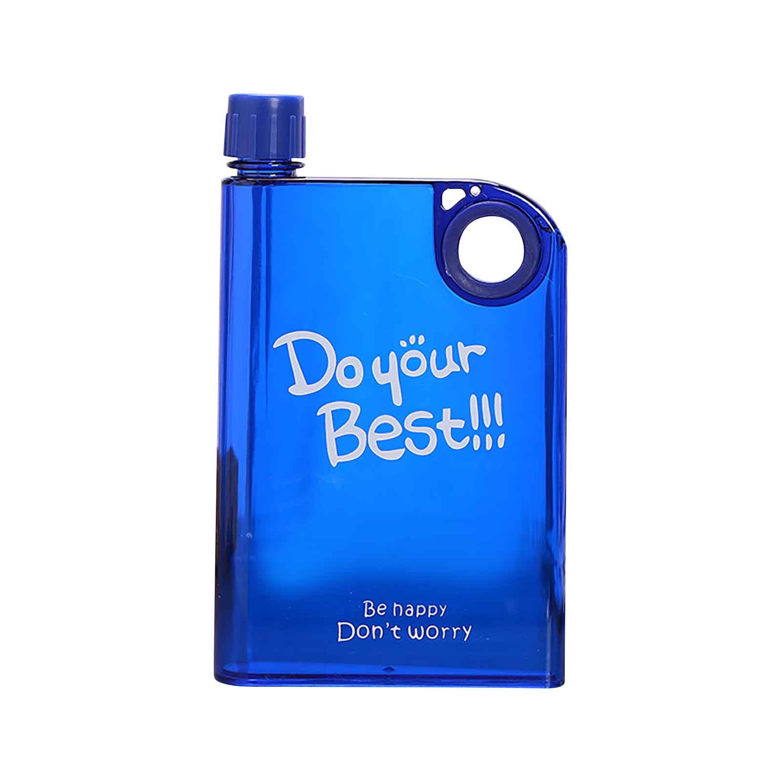 HengDidi 380ml Transparent Lightweight Plastic Water Bottle, Leak-Proof ...