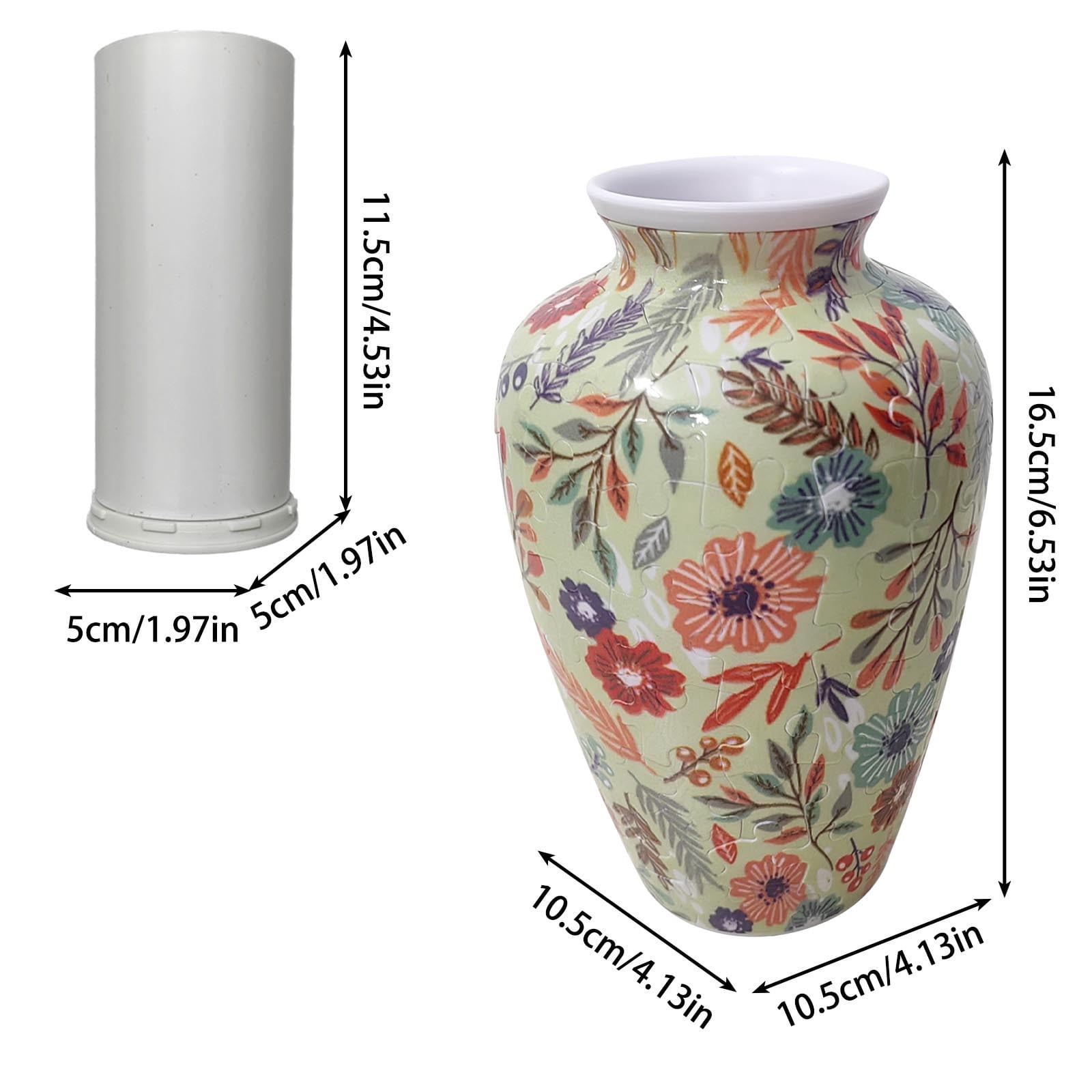 HengDidi 3D DIY Puzzle Flower Vase with Water Chamber for Fresh ...