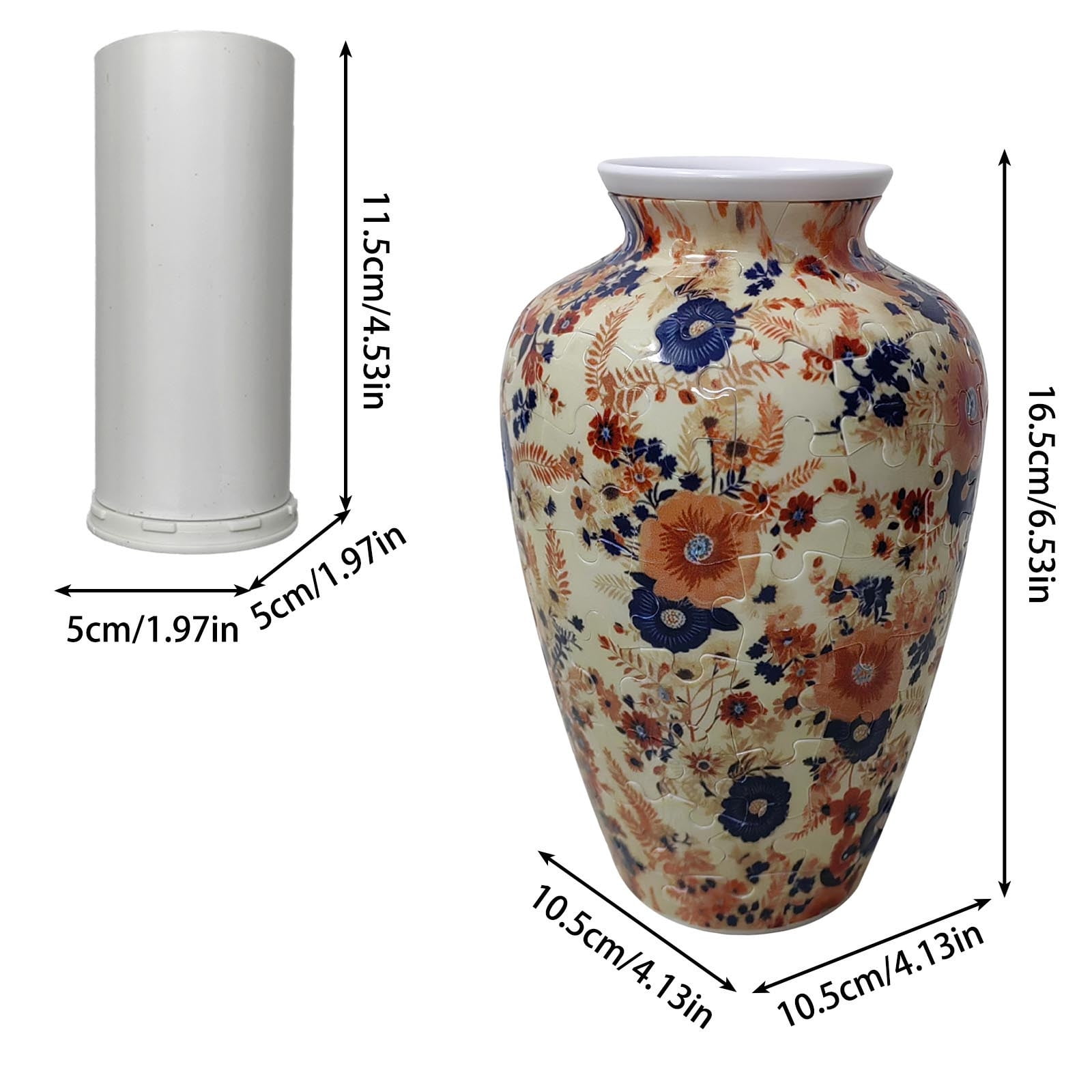 HengDidi 3D DIY Puzzle Flower Vase with Water Chamber for Fresh ...