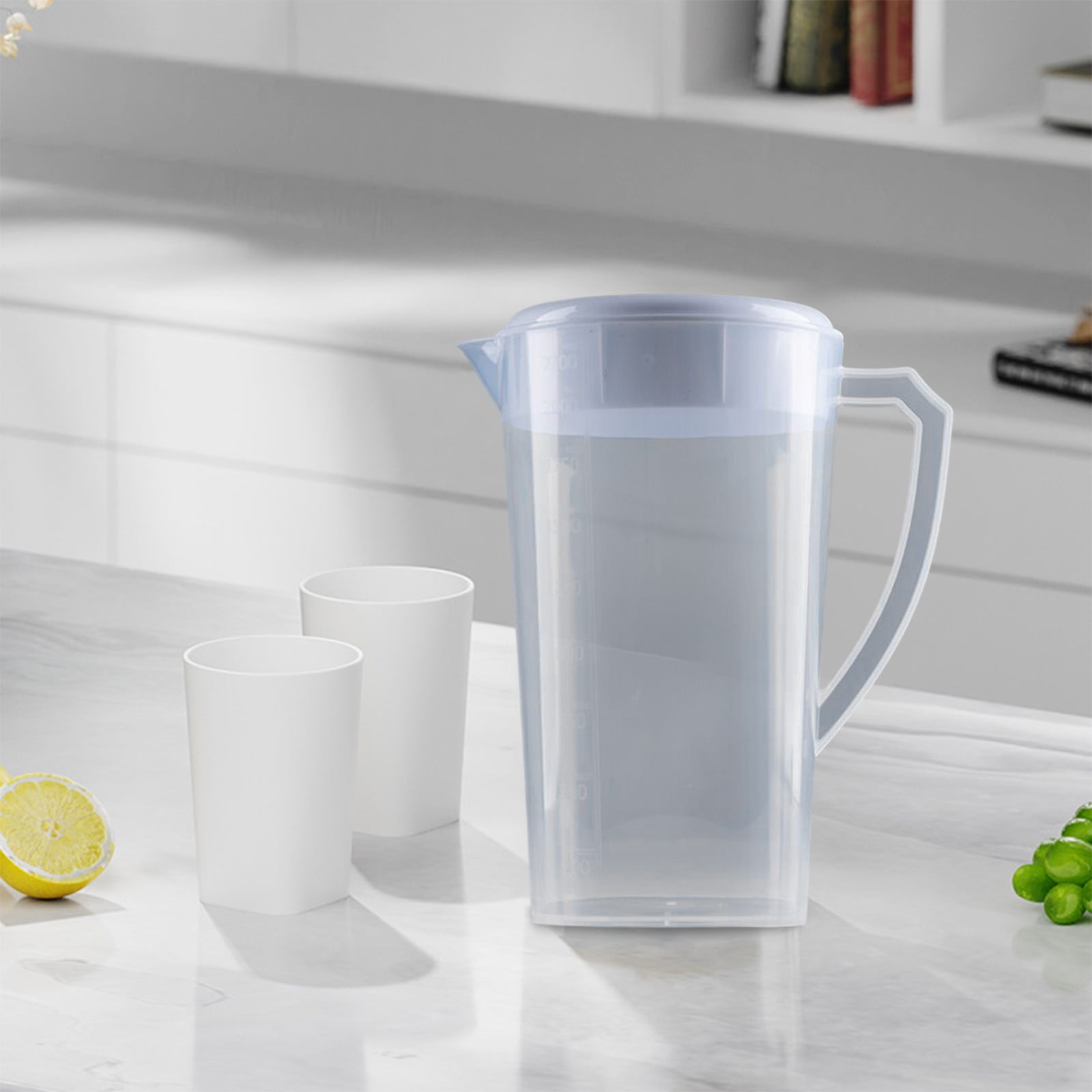 HengDidi 3L Clear Plastic Pitcher with Removable Lid & Strainer - Beverage Dispenser for Cold ...