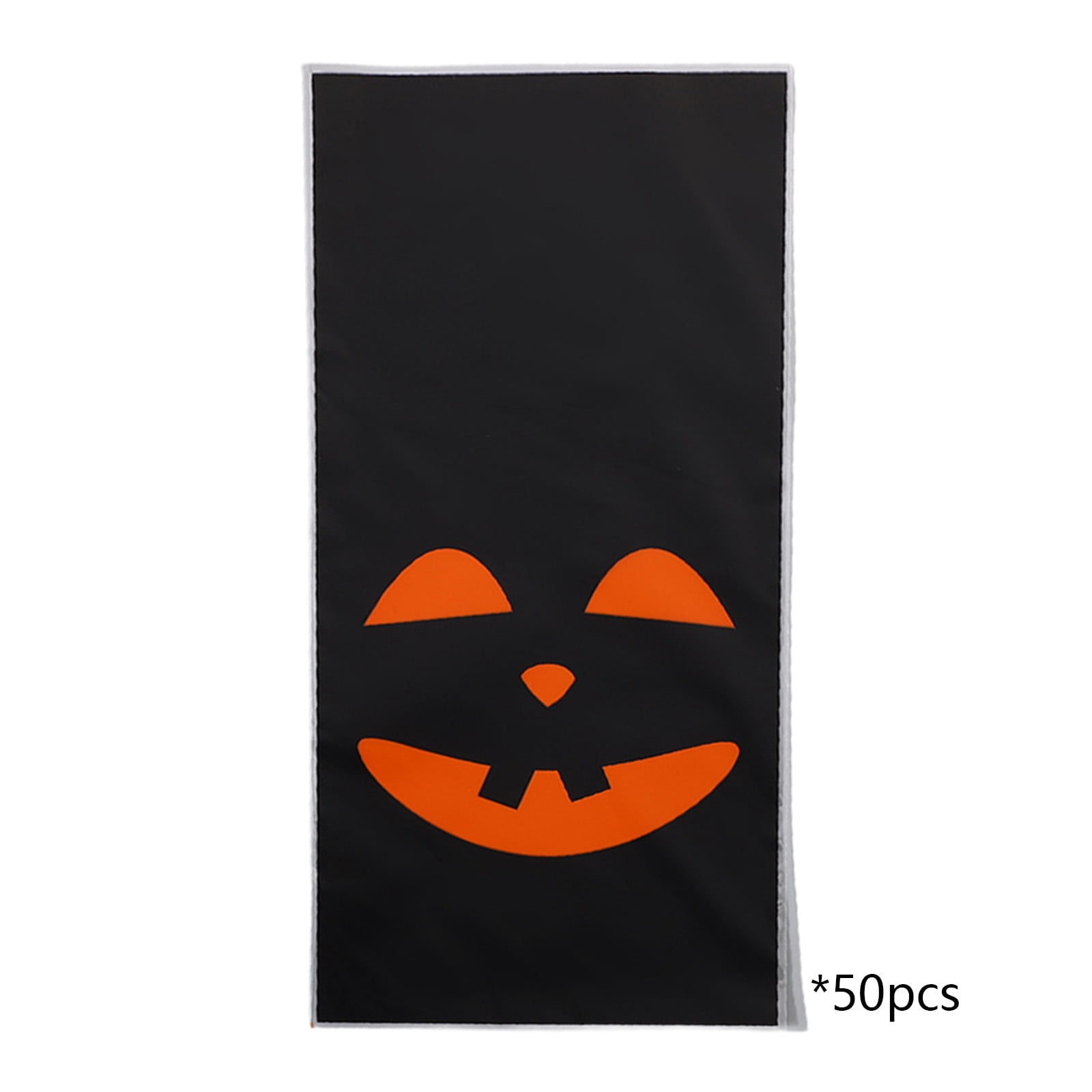 HengDidi 50 Count Halloween Candy Gift Bags Pack, Orange and Black ...