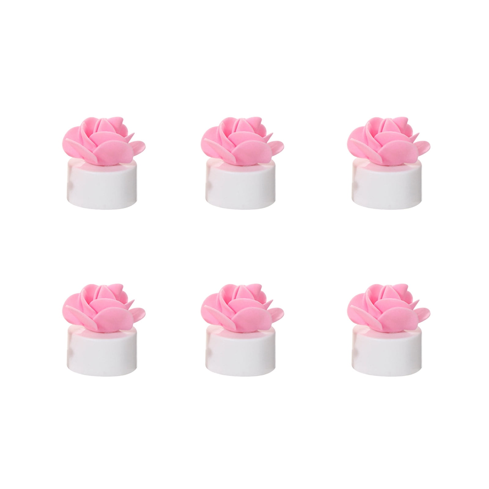 HengDidi 6pcs Rose LED Flameless Candles - Romantic Flickering Tea ...