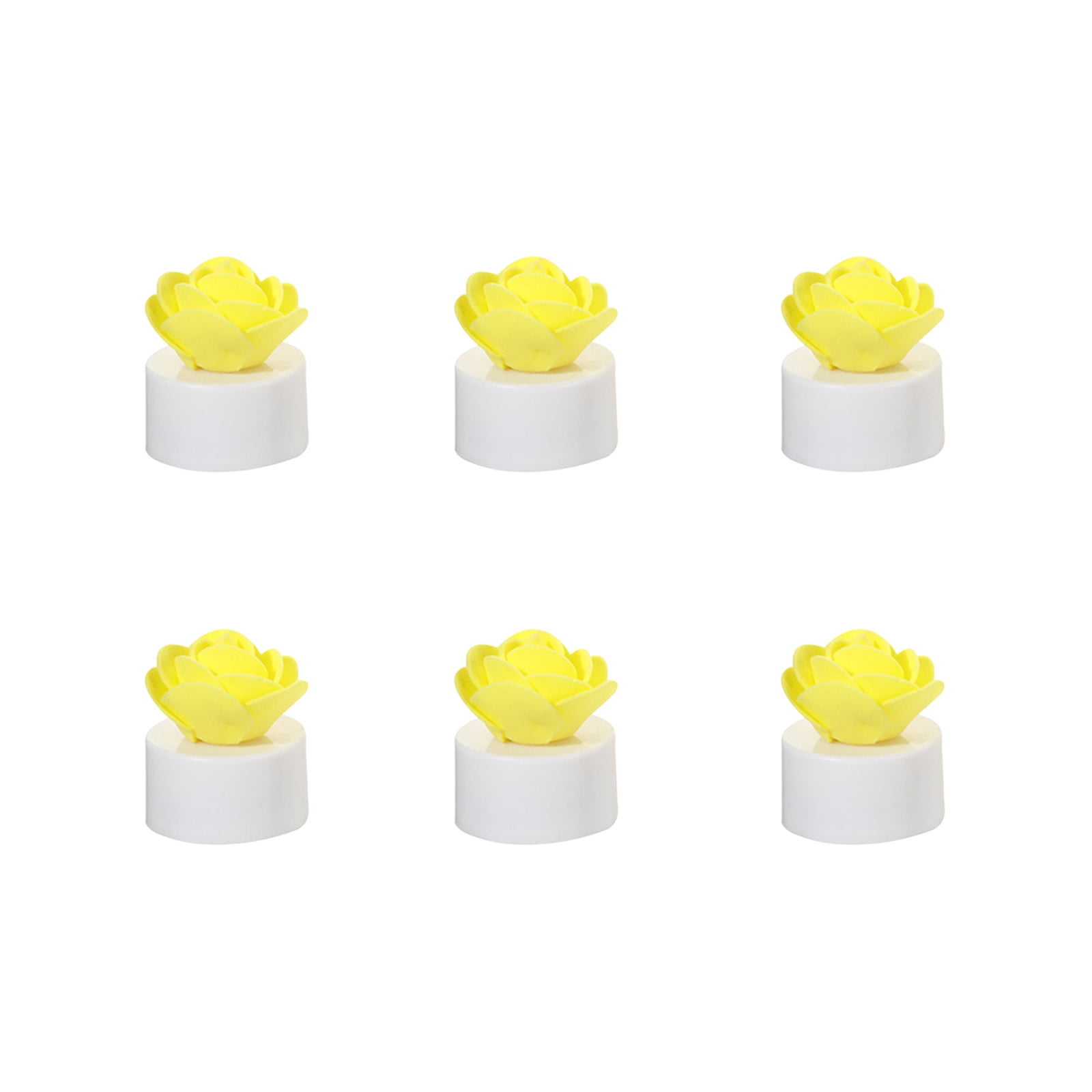 HengDidi 6pcs Rose LED Flameless Candles - Romantic Flickering Tea ...