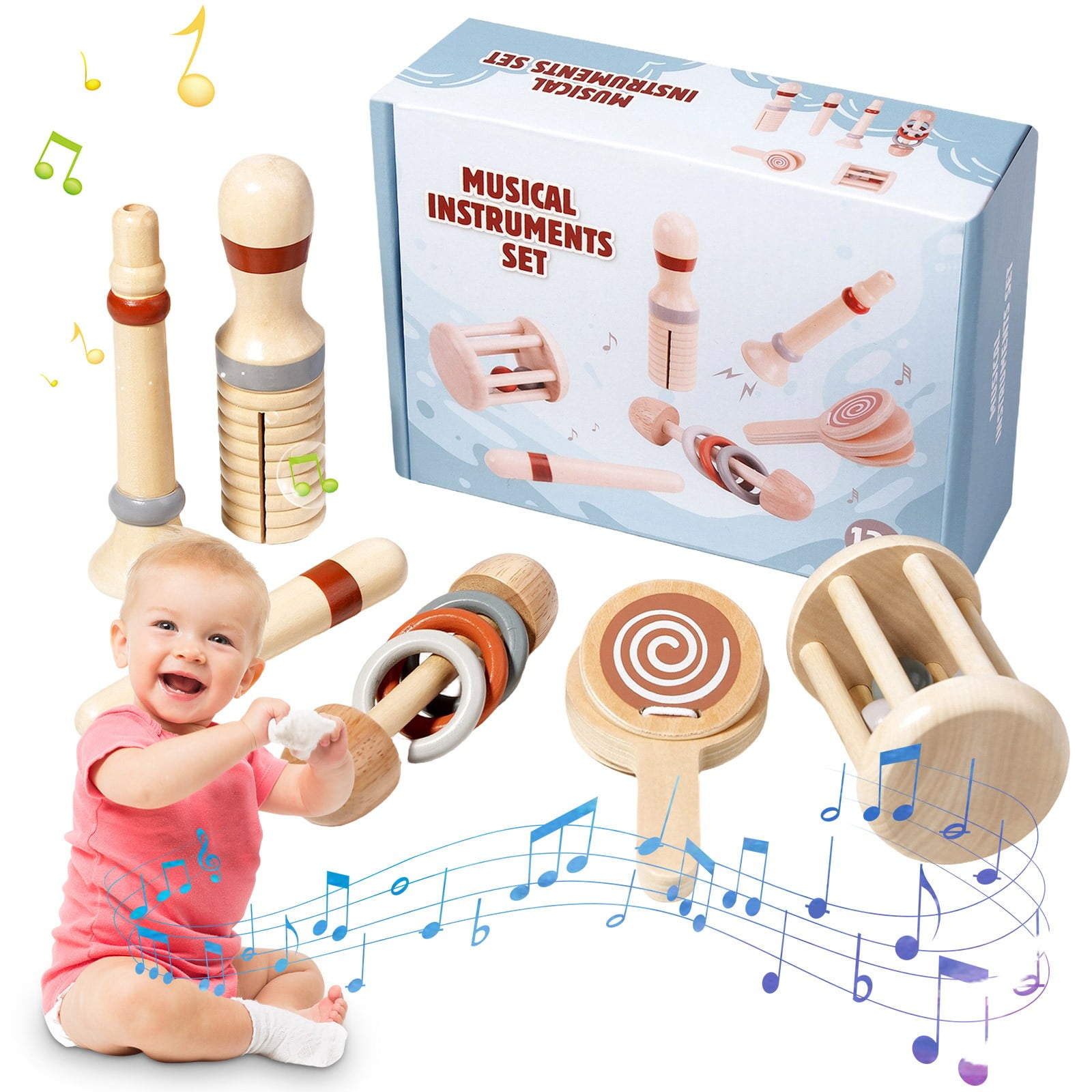 HengDidi 8-Tone Musical Percussion Set - Multi-Instrument Combo with ...