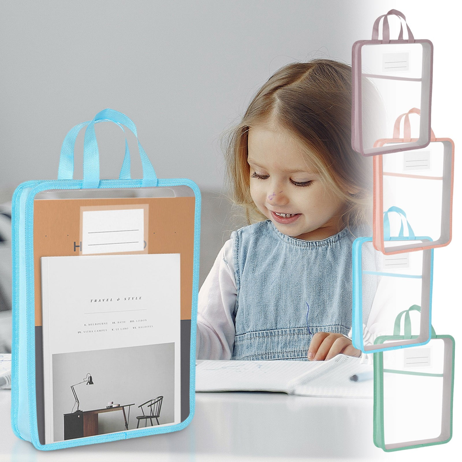 HengDidi A4 L-Shaped Subject Organizer - 32.7x24.1x4.5cm Multilayer ...