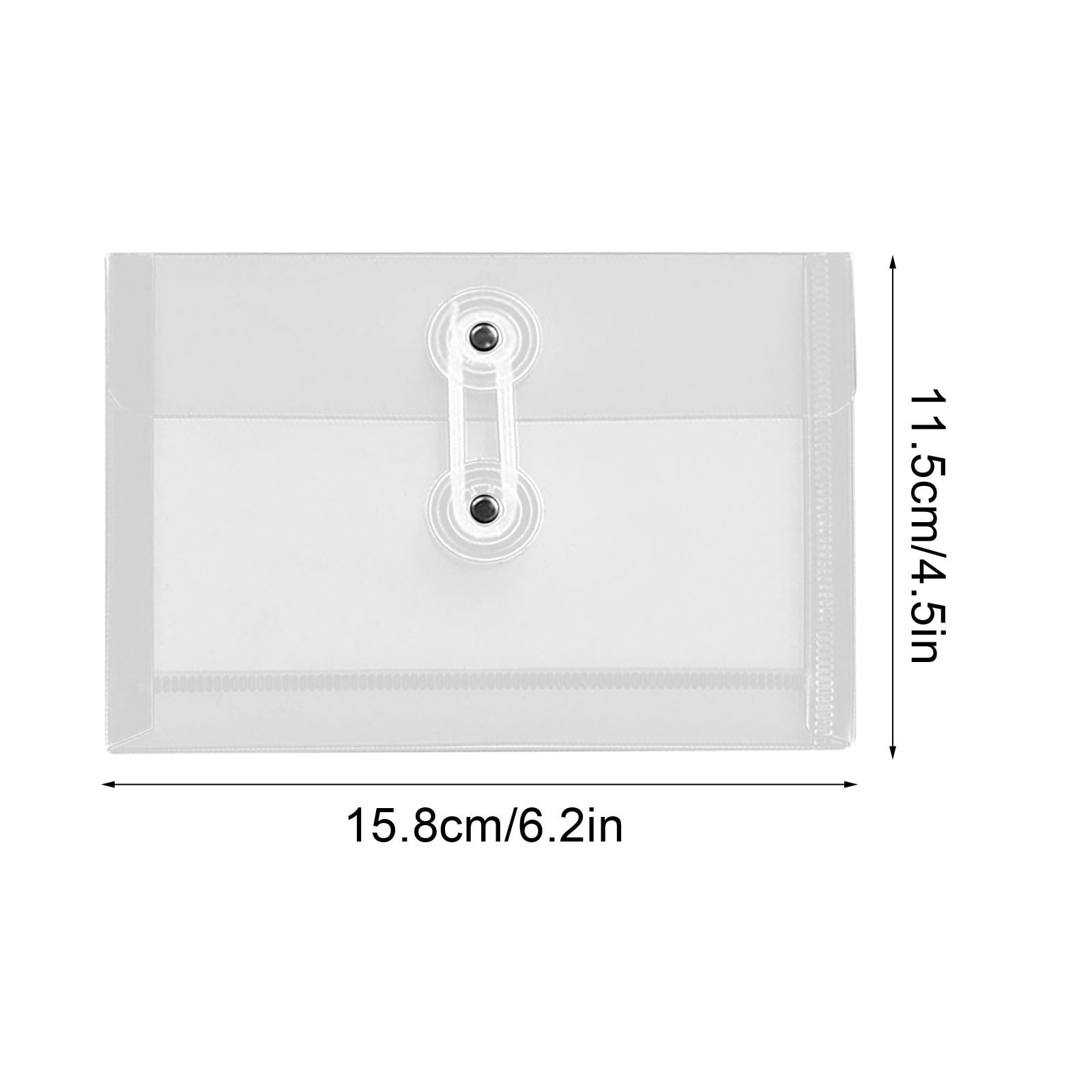 HengDidi A6 Clear Document File Bag with Button Closure - Transparent ...