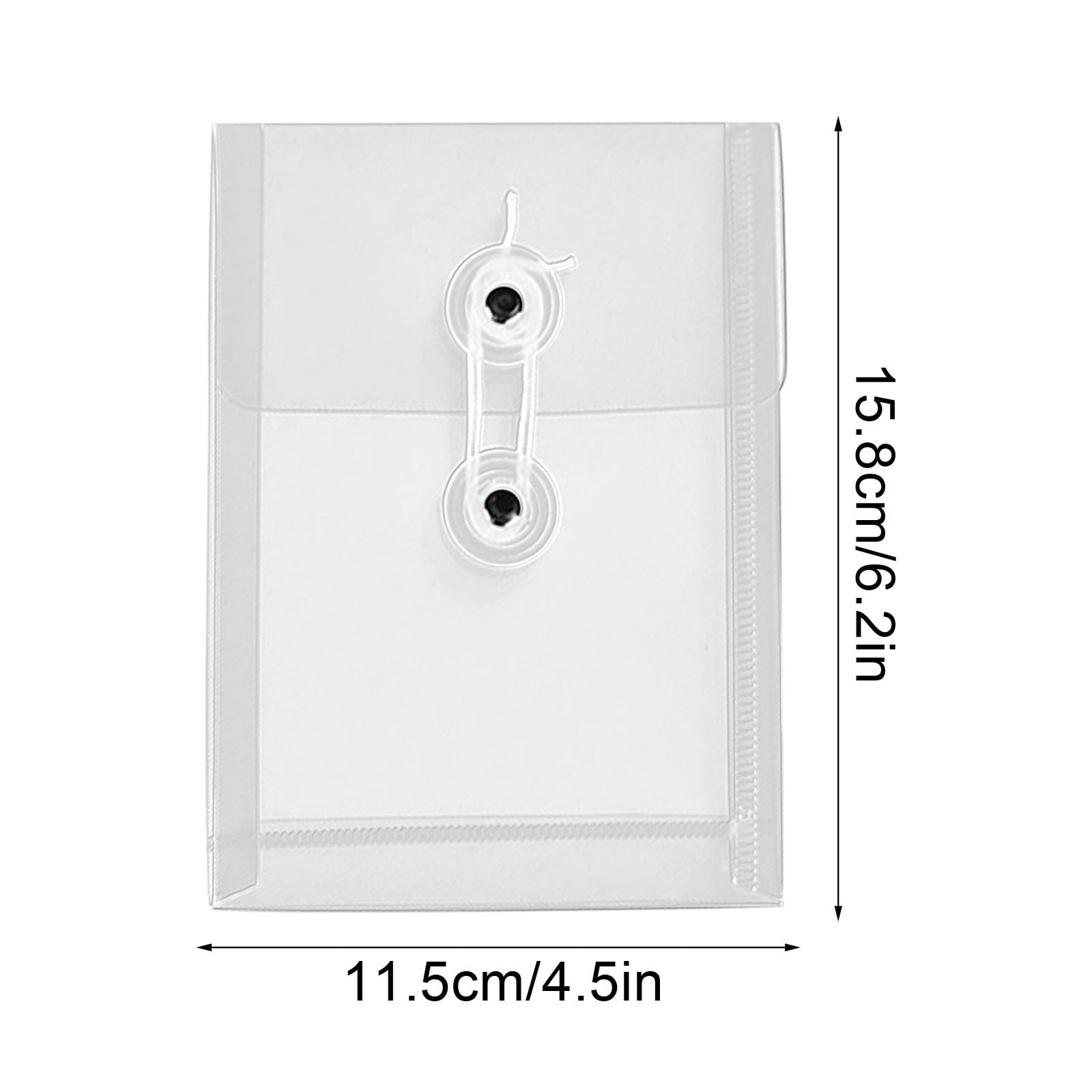 HengDidi A6 Clear Document File Bag with Button Closure - Transparent ...