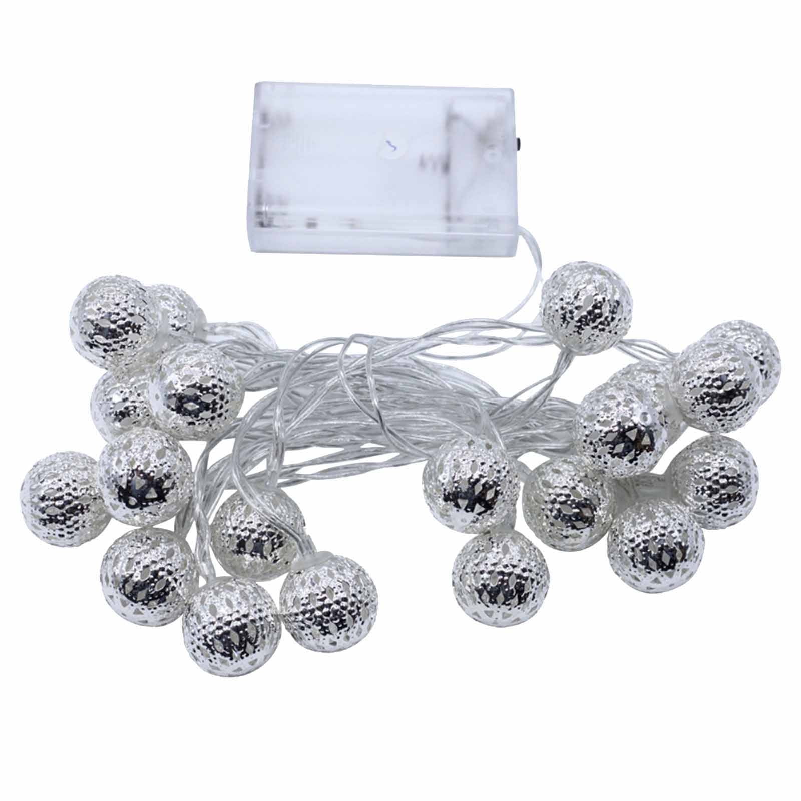 HengDidi Battery Operated Ball String Lights,3M20LEDs Big Golden Metal ...
