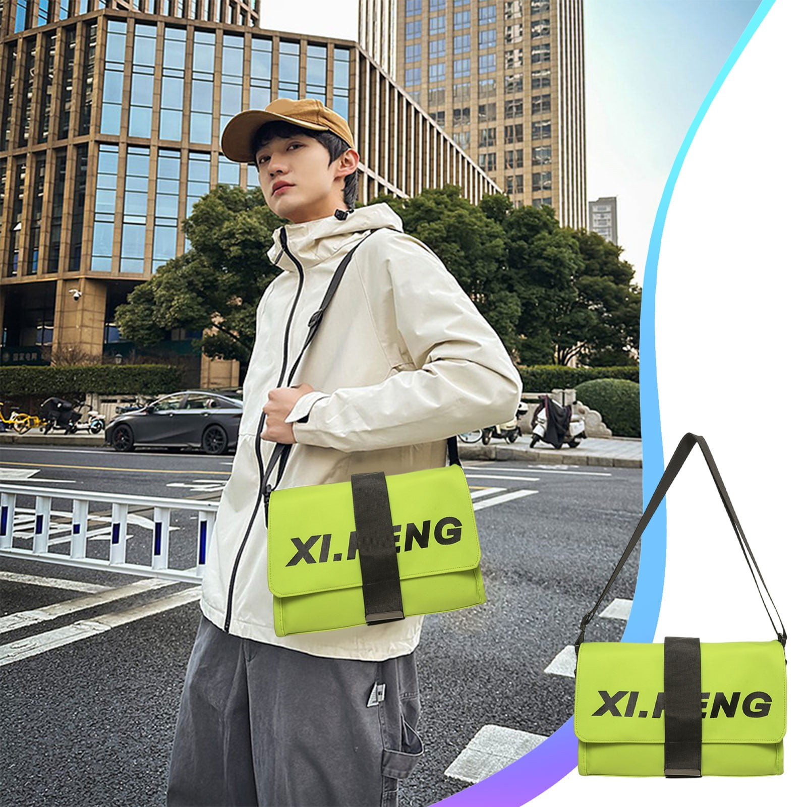 HengDidi Commuting Shoulder Bag Large Capacity Crossbody Organizer with ...
