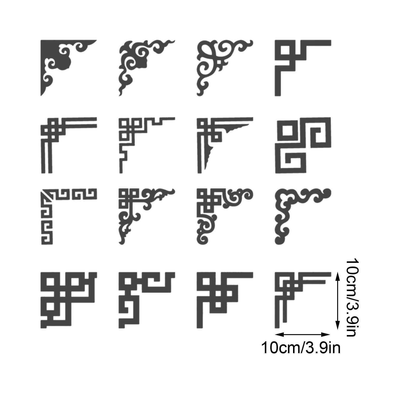 HengDidi Corner Flower Paste Mirror Paste Furniture Porch Ceiling ...